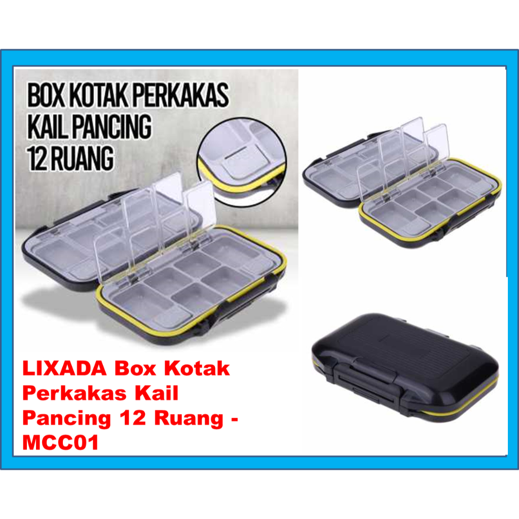 Jual Kotak Perkakas Kail Pancing 12 Ruang Didesain khusus untuk menyimpan kail pancing agar ...