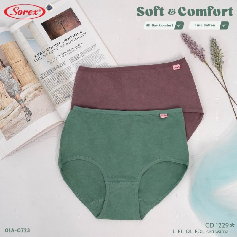 Jual Sorex (3pc, 6pc, 12pc) Cd/Celana Dalam Wanita Sorex 1229 Soft & Comfort | Shopee Indonesia