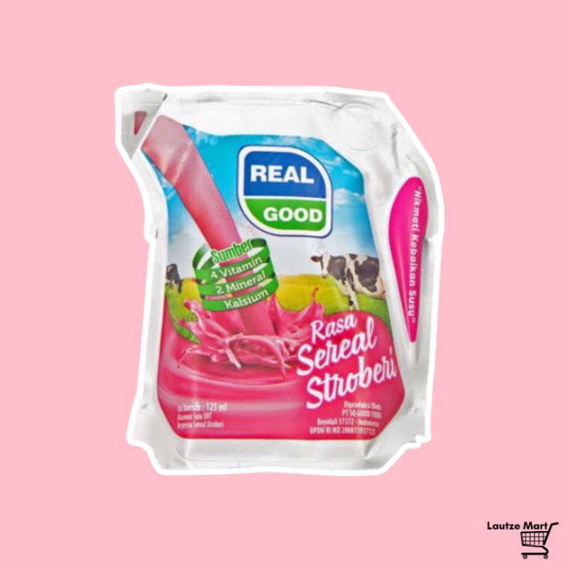 Jual Susu Real Good Pouch Rasa Stroberi 125 ml | Shopee Indonesia