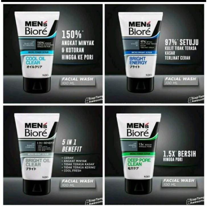 Jual Men's Biore Micro Scrub Facial Foam 100ml | Shopee Indonesia