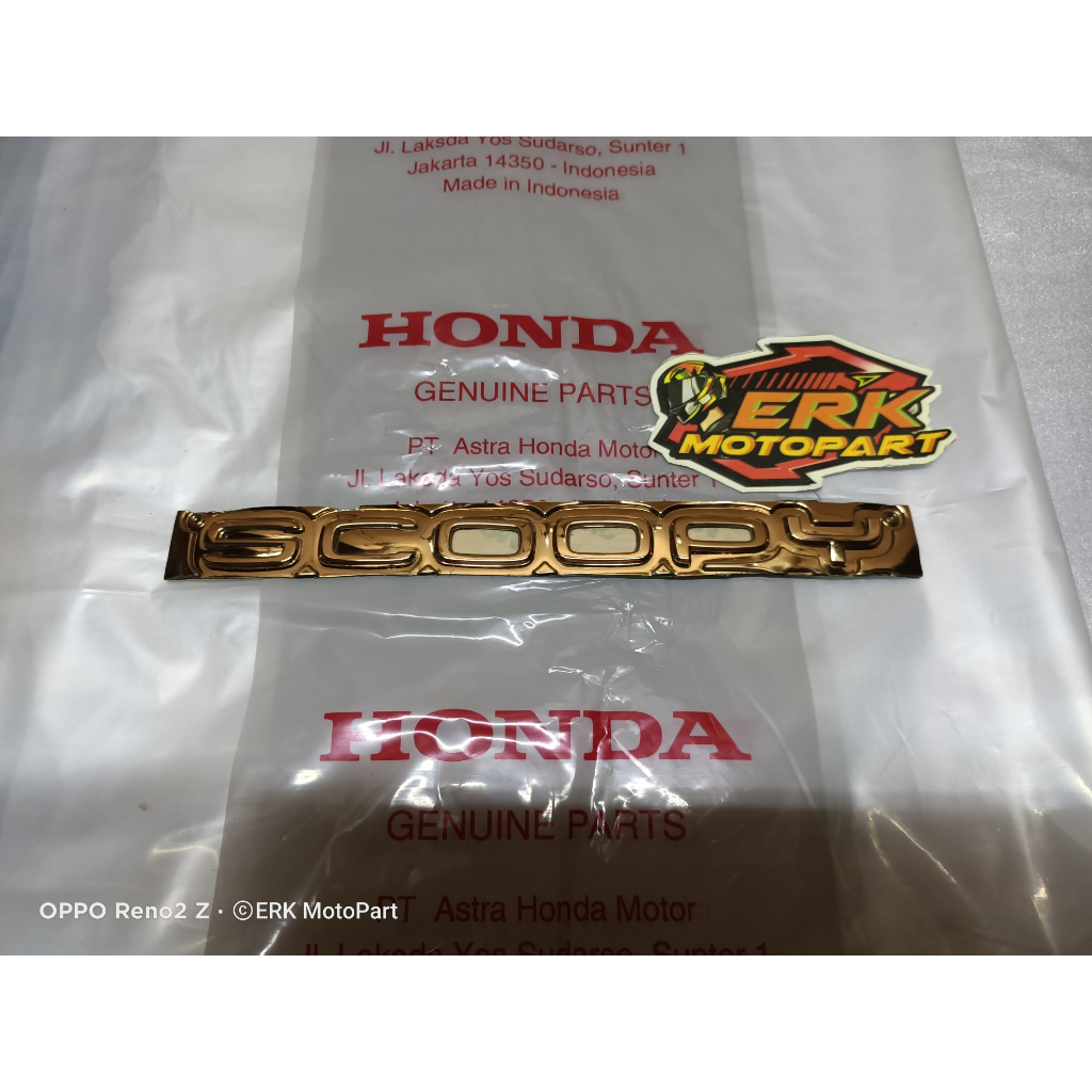 Jual emblem logo timbul scoopy k2f original tulisan logo honda scoopy ...