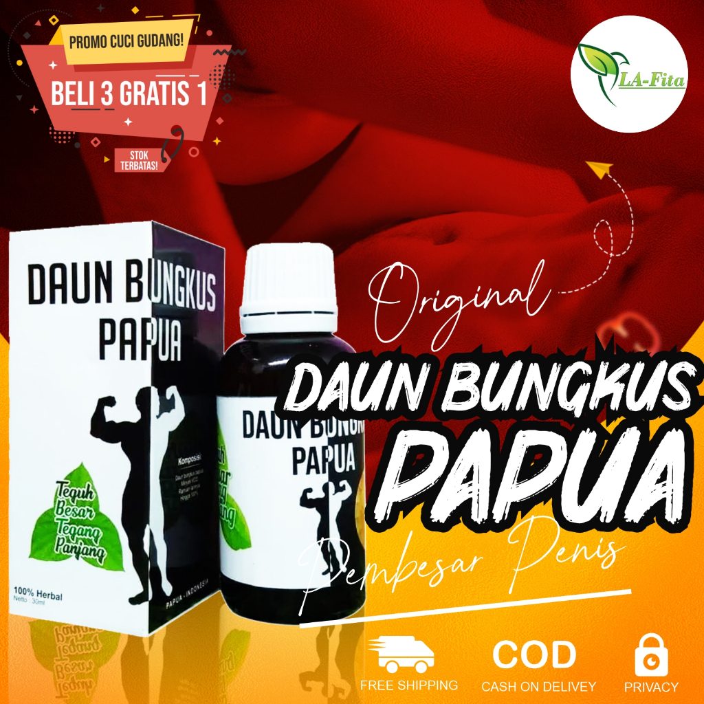 Jual Daun Bungkus Asli Papua Obat Oles Pria Terbaik Pembesar dan ...