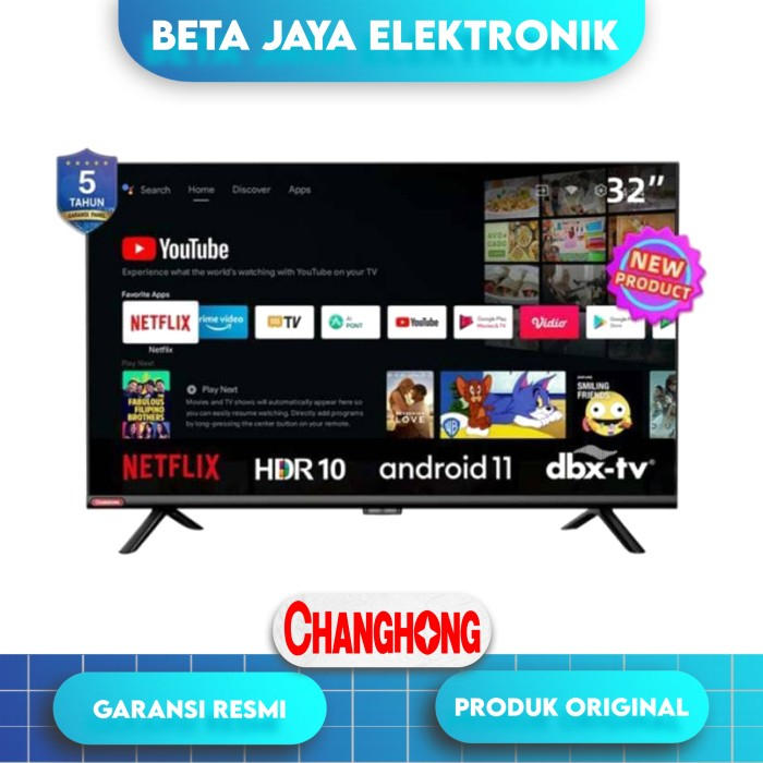 Jual Changhong 32 Inch Newest Android 11 Smart TV Digital LED TV 32G7N | Shopee Indonesia