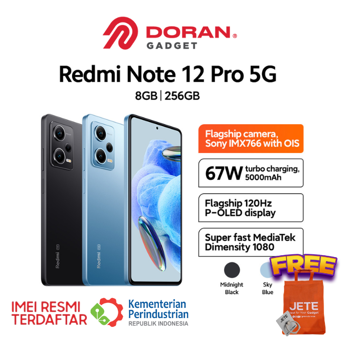 Jual Xiaomi Redmi Note 12 Pro 5G 8/256GB RAM 8GB ROM 256GB Garansi ...