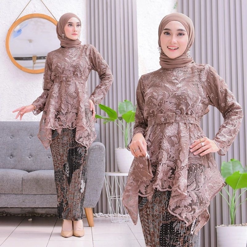 Jual Kebaya tile bordir mutiara/kebaya pesta/kebaya wisuda jumbo big ...
