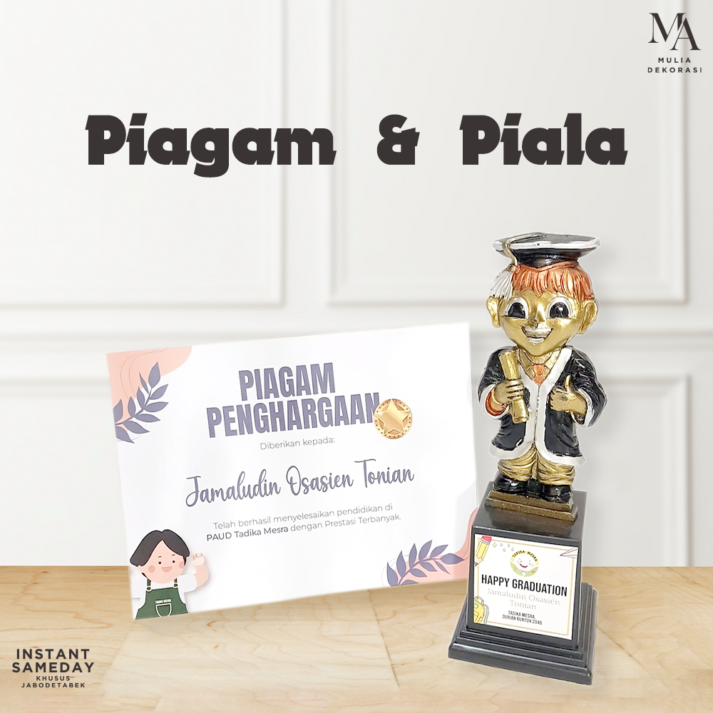 Jual Piagam Penghargaan Piala Trophy Wisuda Graduation Kelulusan ...