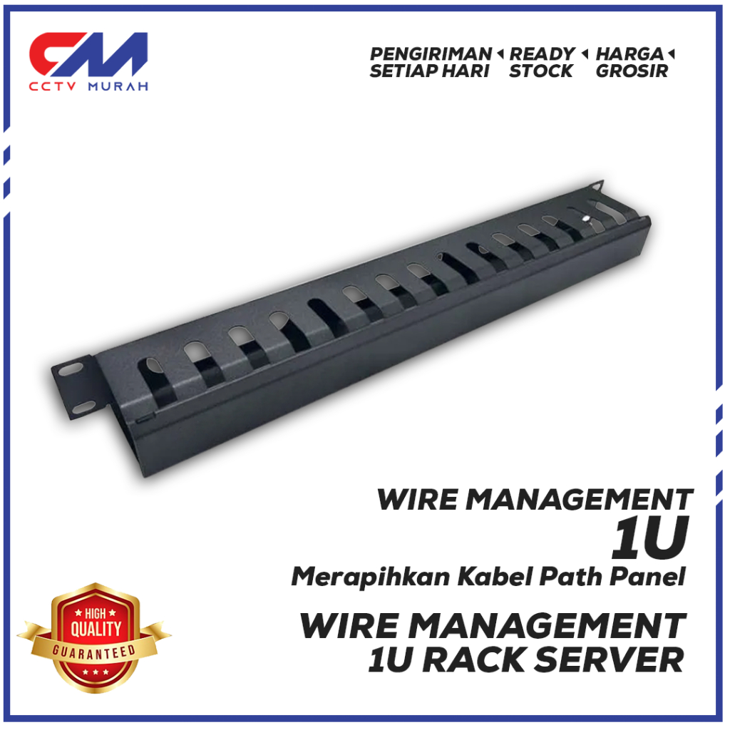 Jual Wire Management Patch Panel 1U/Panel Managemen Kabel Rack Server Wire Management 1U ...