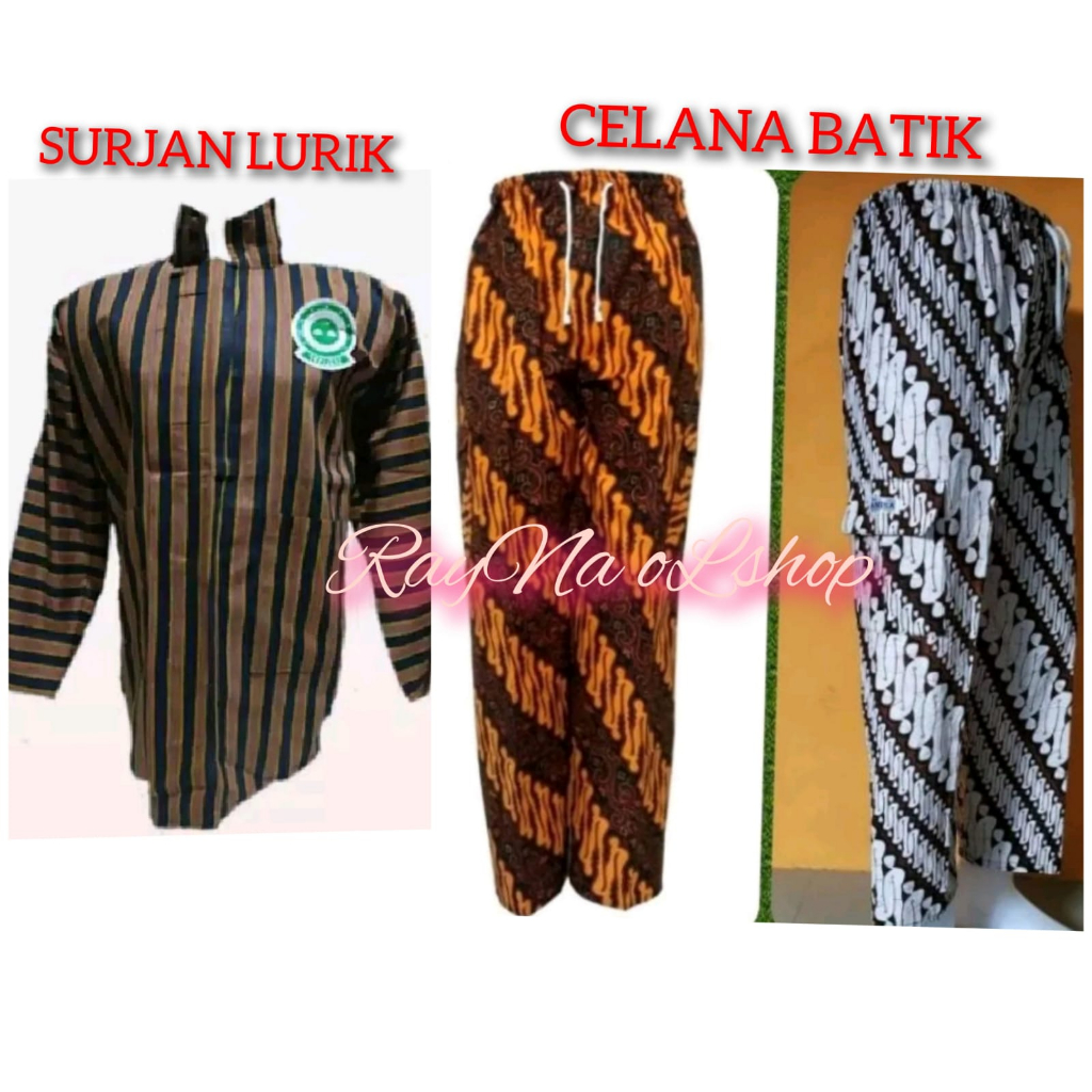 Jual 1 SET SETELAN BAJU SURJAN LURIK PRIA + CELANA BATIK, PAKAIAN TENUN MODERN KLASIK KHAS ...