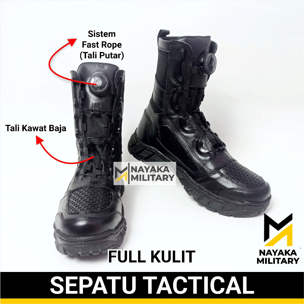 Jual Sepatu PDL Tali Putar Tactical Fast Rope TNI POLRI Tentara Polisi ...