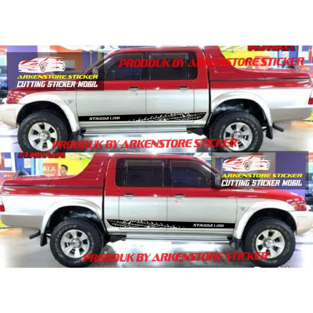 Jual STICKER STRADA L200 TRITON CUTTING STICKER LIST BODY SAMPING MOBIL ...