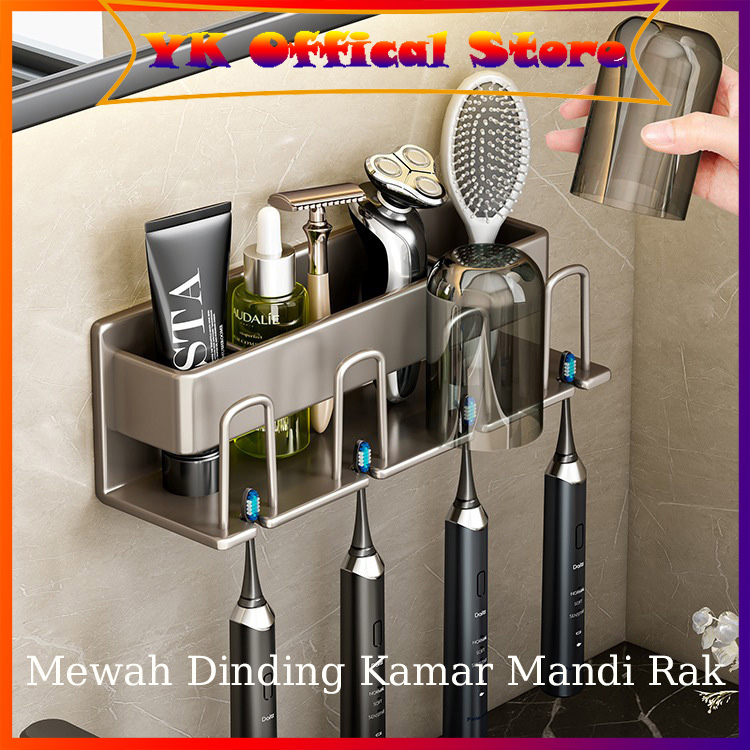 Jual Rak Mewah Dinding Kamar Mandi Rak Sikat Gigi Cangkir Obat Kumur ...