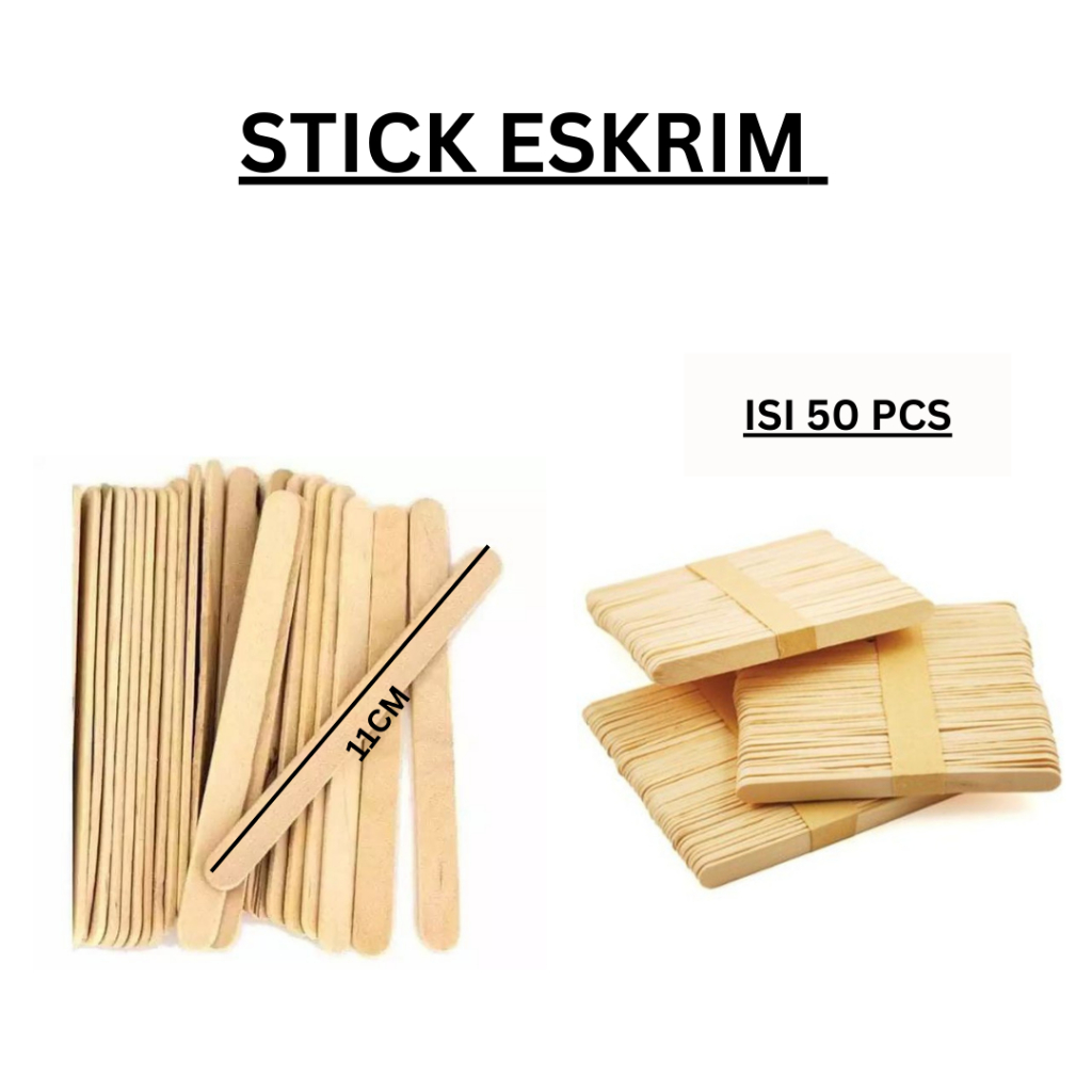 Jual Stick Es krim, Stick kayu isi 50 pcs | Ready Stock | Shopee Indonesia
