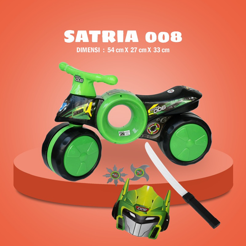 Jual (BISA COD) MAINAN ANAK MOTOR TUNGGANG SATRIA BONUS PEDANGAN DAN ...