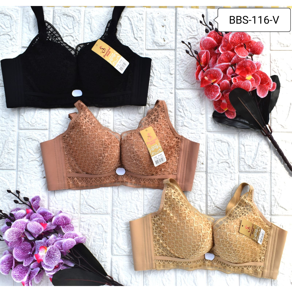 Jual BH Premium Ada Kawat Seamless BRA Penekan Lemak Busa Sedang Ke ...