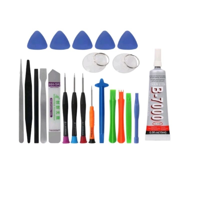 Jual Peralatan Reparasi Smartphone 21 in 1 +Lem B7000 Repair Tools Set ...