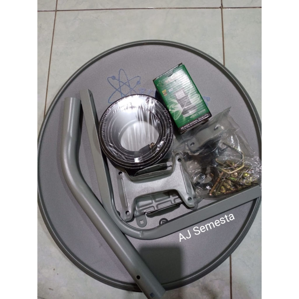 Jual Dish Parabola Mini Venus 45cm Abu-Abu Paket Lengkap Kabel + Lnb ...