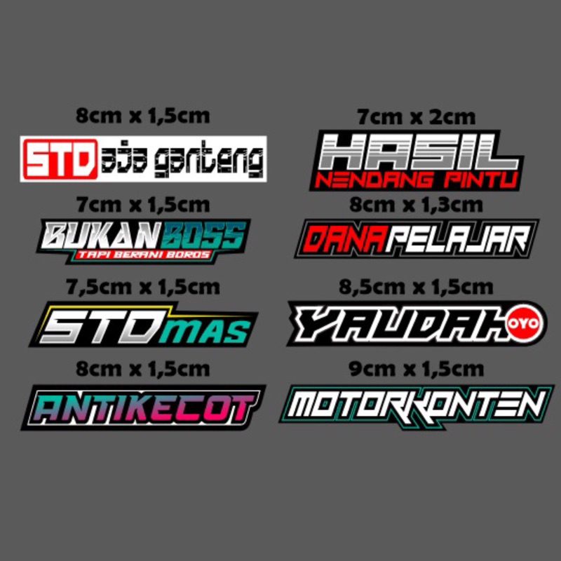 Jual sticker racing pack motor viral terbaru stiker vinyl stiker list ...