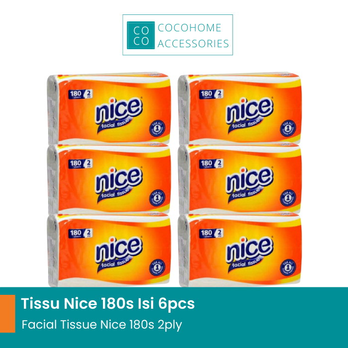 Jual Paket Tisu Nice Facial Tissue 180s isi 6pack | Shopee Indonesia