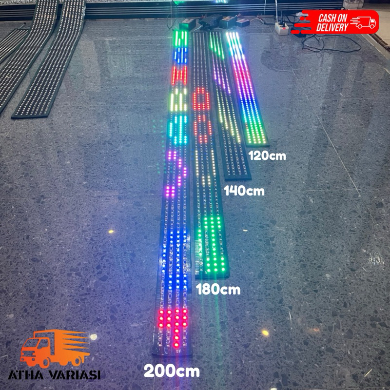Jual Lampu Kaca LED 4 baris Running Text/Tulisan + Wave Animasi ...