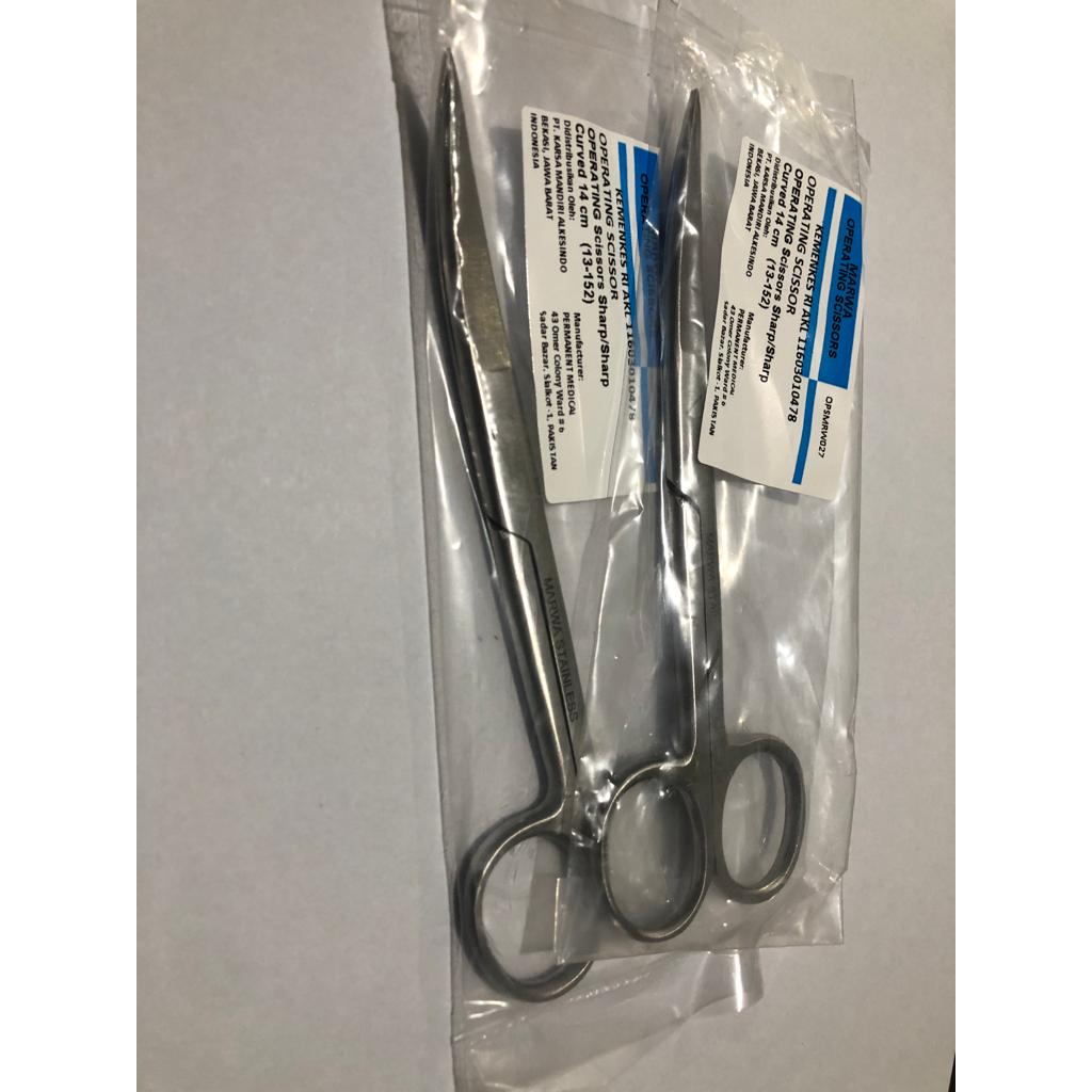 Jual Gunting medis bengkok 14cm / gunting jaringan bengkok 14cm tajam ...