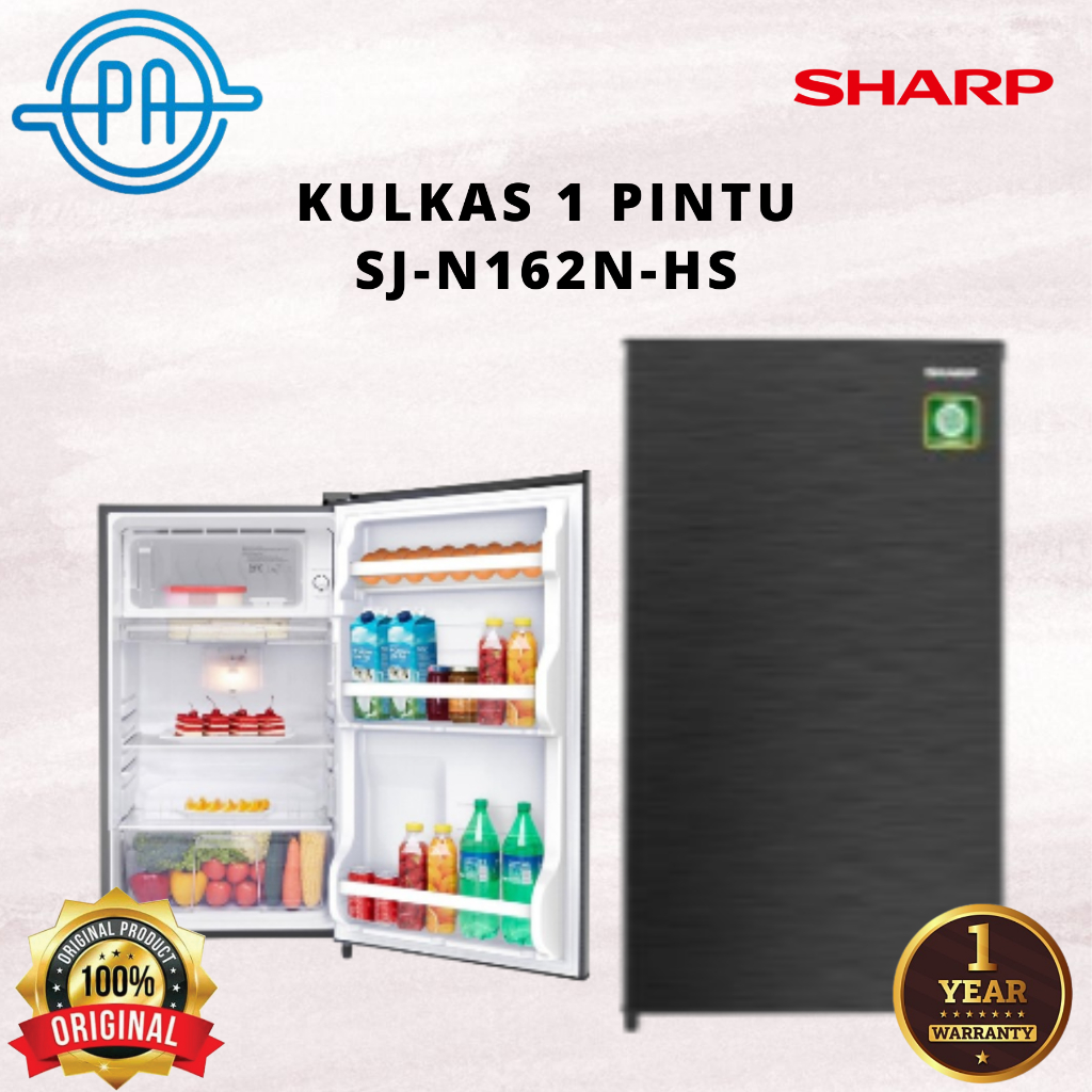 Jual KULKAS SHARP 1 PINTU SJ-N162N-HS / SJN 162 NHS / SJ-N 162 N-HS 162 GARANSI RESMI | Shopee ...