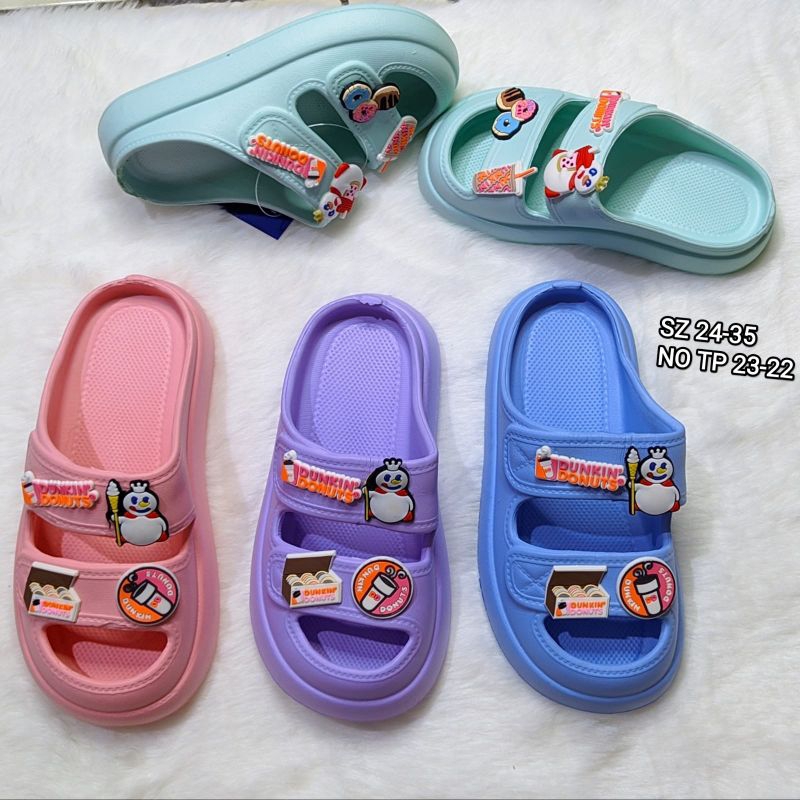 Jual sandal anak perempuan MiXUE kekinian Dunkin donuts | Shopee Indonesia