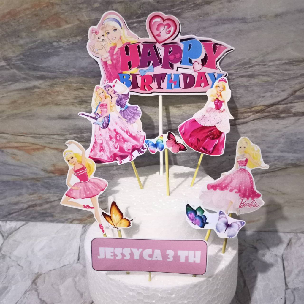 Jual Topper Ulang Tahun Barbie / Topper Cake Barbie | Shopee Indonesia