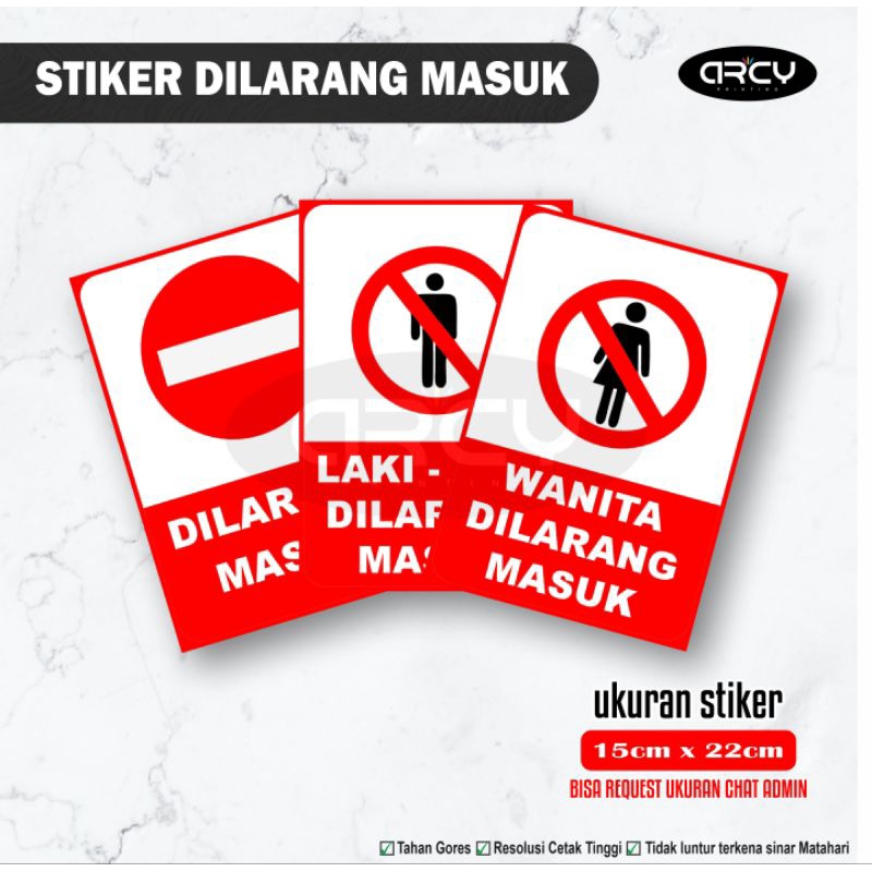 Jual STIKER DILARANG MASUK | Shopee Indonesia