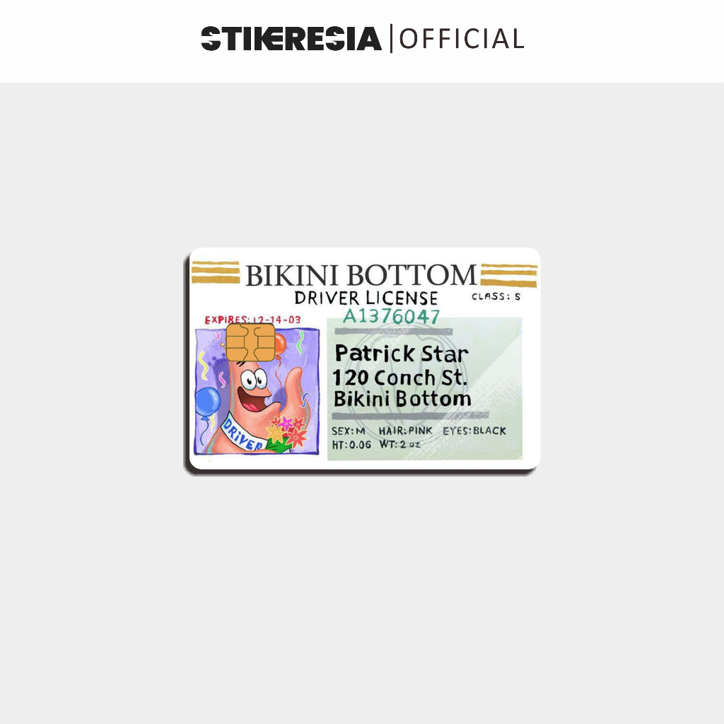 Jual Stiker ATM Spongebob SIM - Stiker Kartu ATM Emoney Flazz Vinyl ...