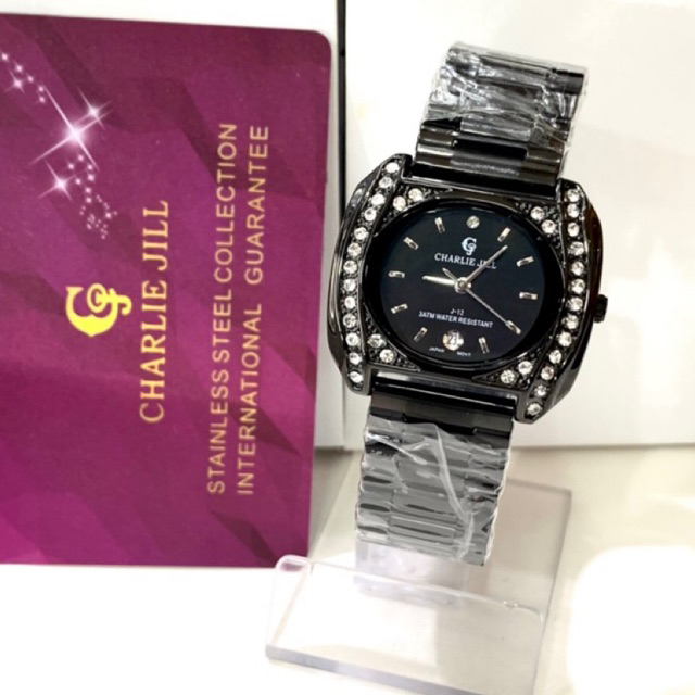 Jual CHARLIE JILL Fashion Permata Original Jam Tanggan Wanita Stainless ...