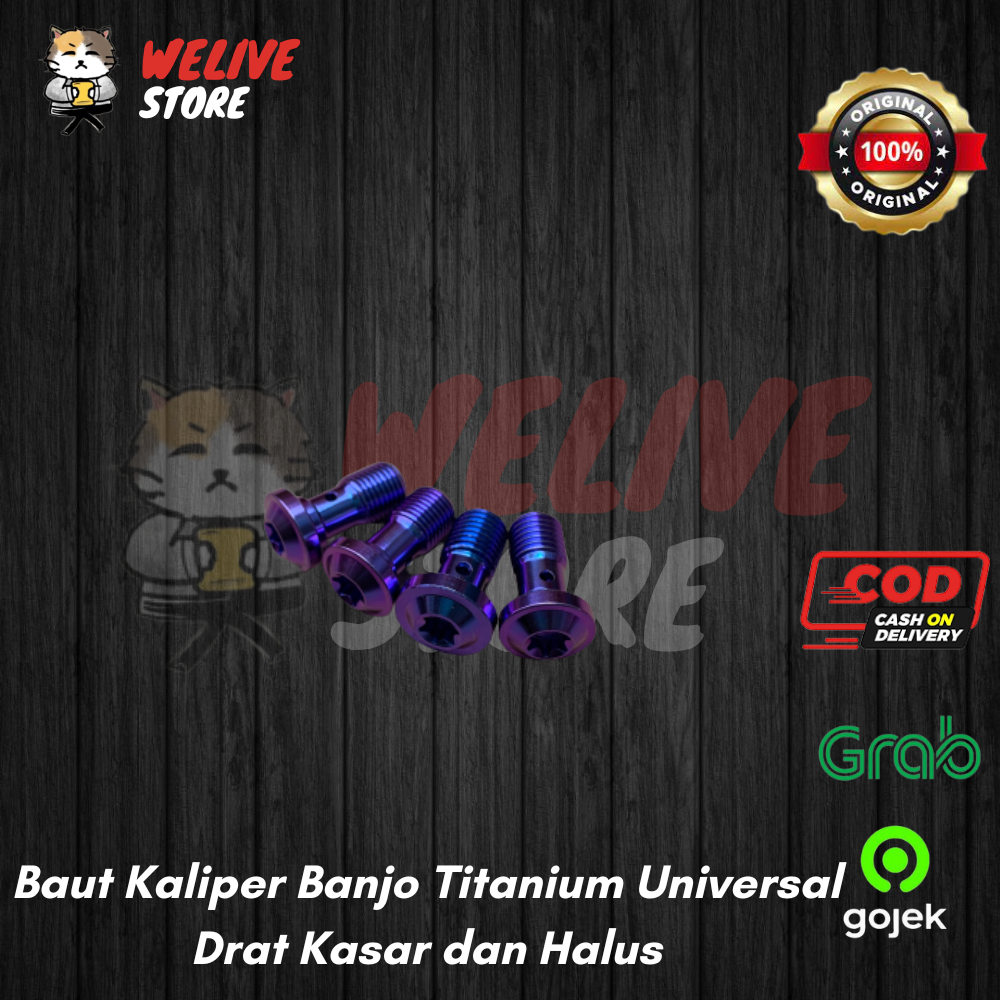 Jual Baut Kaliper Baut Banjo Titanium Drat kasar dan Halus Universal ...