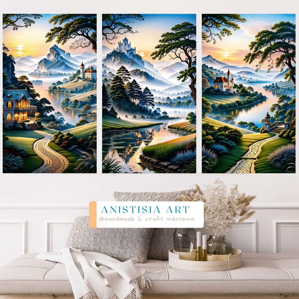Jual Hiasan Dinding Aesthetic Tema Landscape Satu Set Isi 3 - Poster ...
