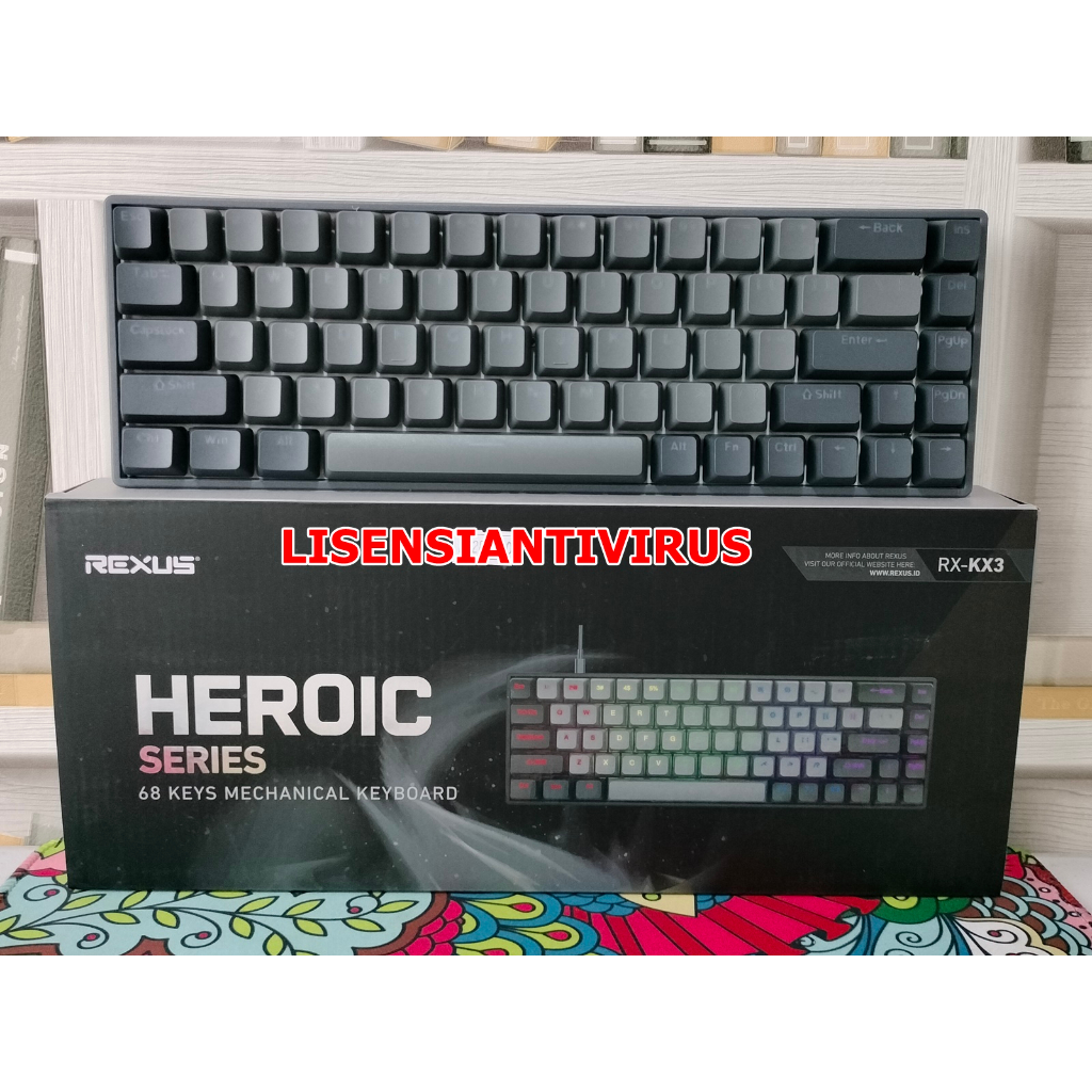 Jual Keyboard Mechanical Rexus KX3 KX-3 Heroic 68% Detachable SNK ...