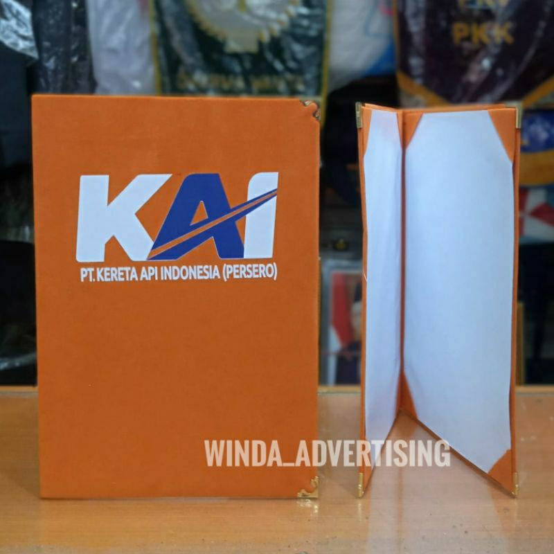 Jual Map KAI Map Bludru Map KAI Logo Sablon F4 Map Bludru Custom Logo ...