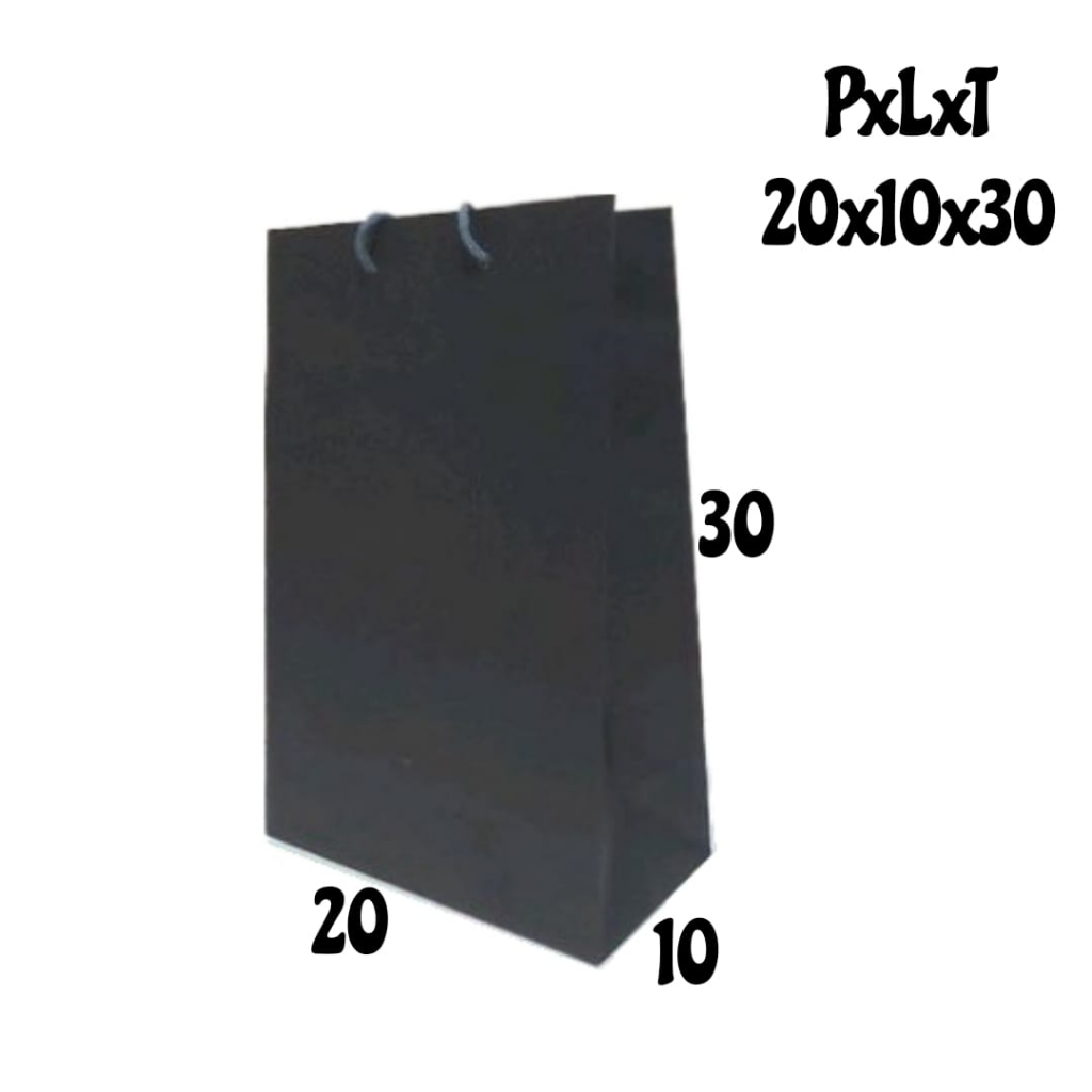 Jual Paper Bag Hitam | Tas Kertas Hitam Polos | Shopee Indonesia