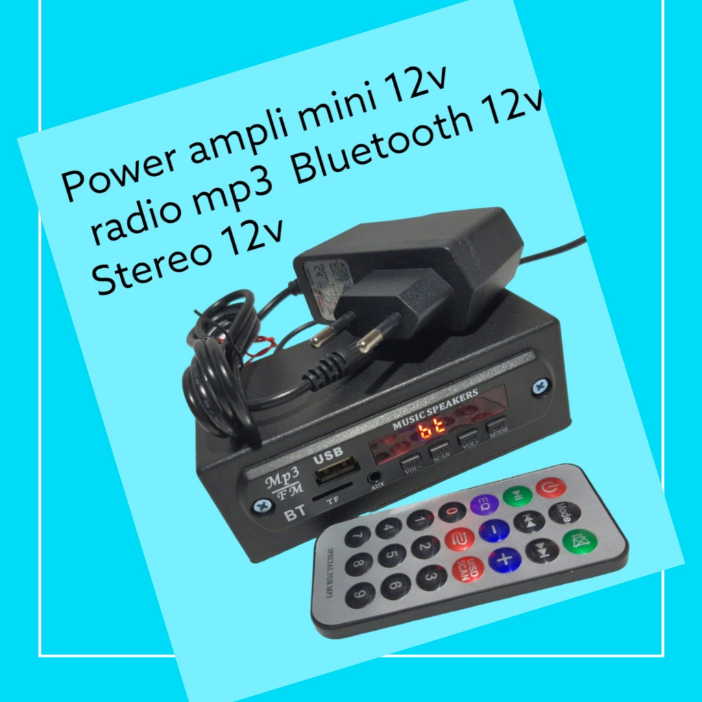 Jual AEBDG ampli mini bluetooth usb fm power amplifier 12 volt plus ...