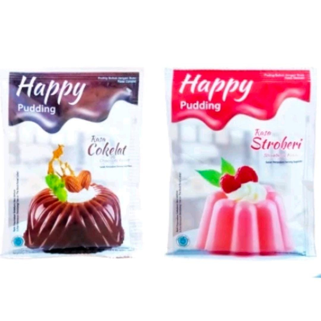 Jual HAPPY PUDDING Rasa Cokelat | Strawberry | Stroberi Susu | Puding ...