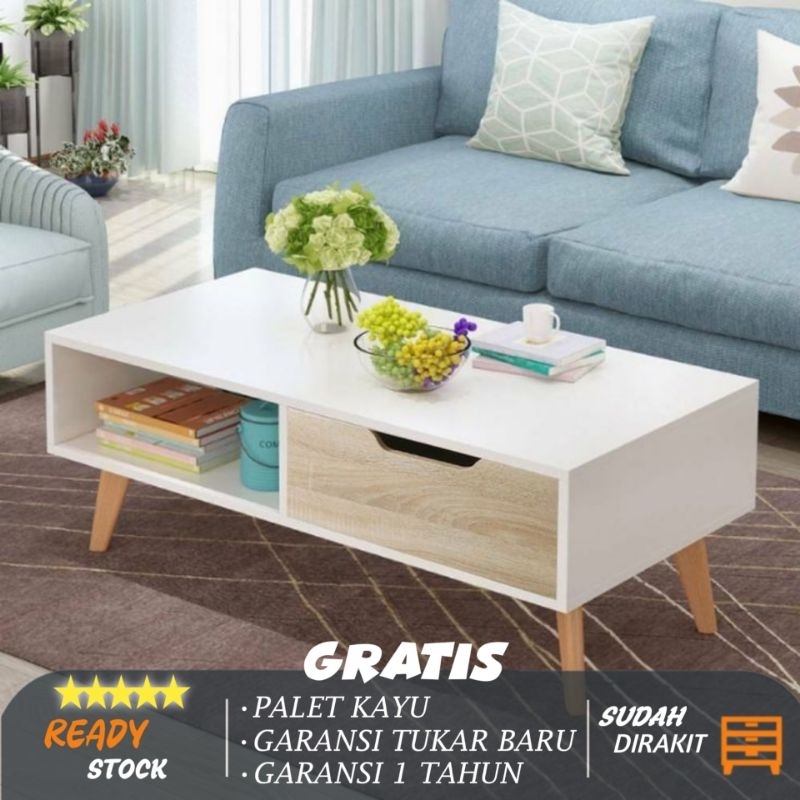 Jual Meja Tamu Minimalis H100 Meja Ruang Tamu Scandinavian | Shopee ...