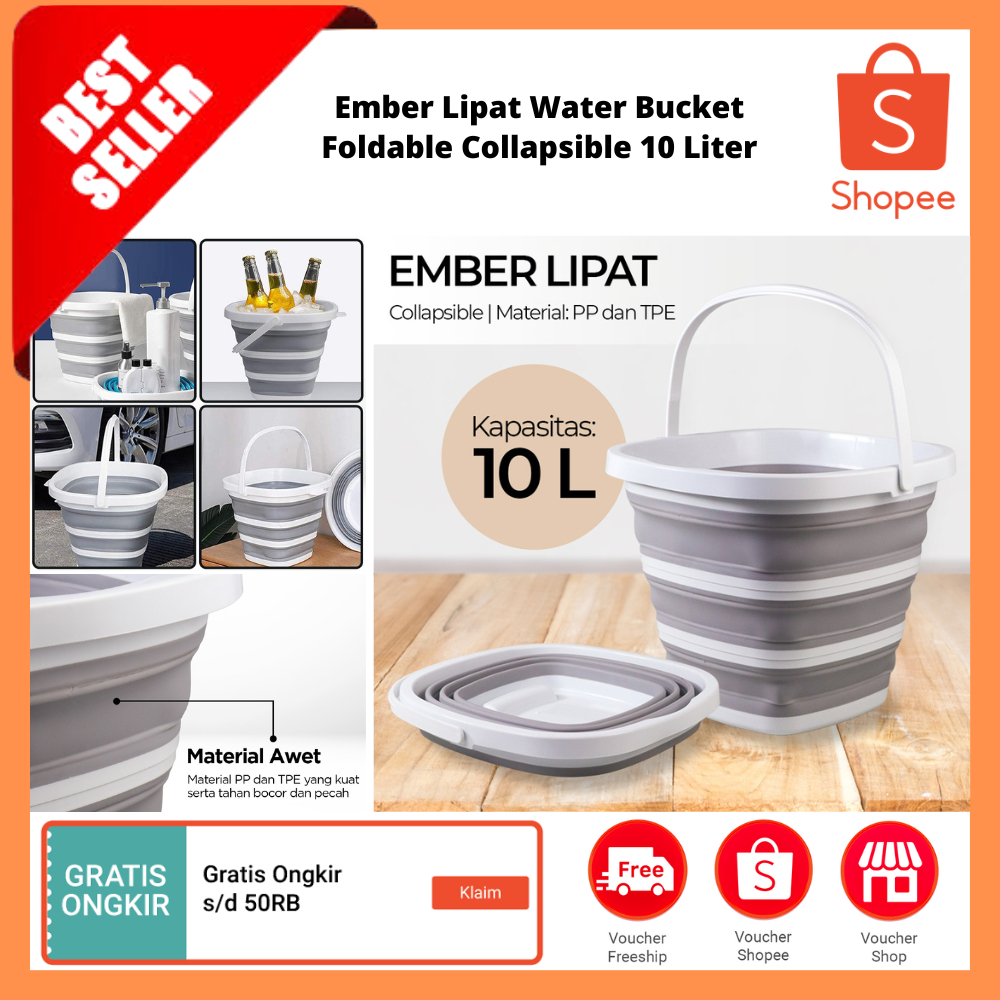 Jual Ember Lipat Water Bucket Foldable Collapsible 10 Liter / Ember ...