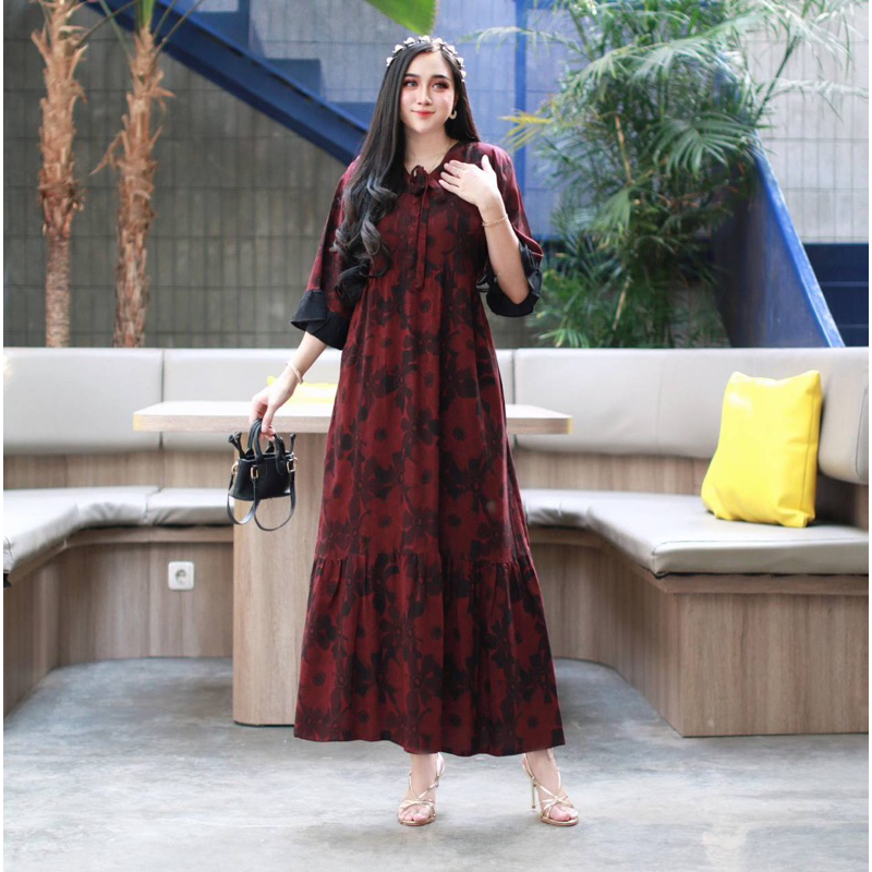 Jual DASTER ANDIN ARAB LONG KINARA DRESS || RAYON SUPER GRADE A ORI ...