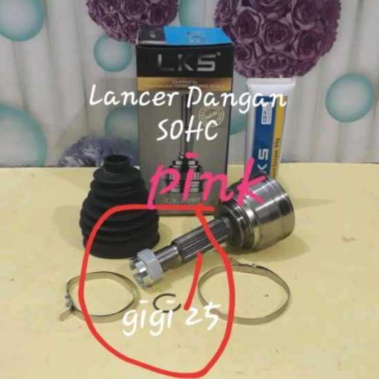Jual CV Joint Luar Outer As Roda Depan Luar Mitsubishi Lancer Dan Gan Dangan SOHC Galant 2 ...