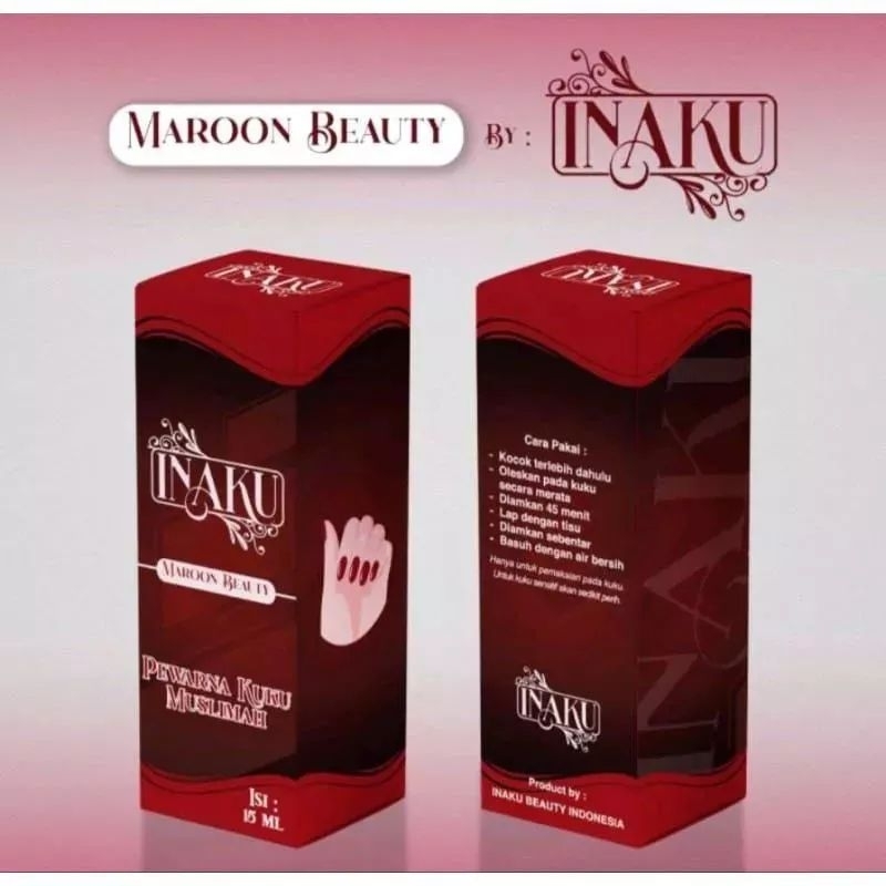 Jual INAIKU Muslimah maroon - Inai kuku muslimah - Henna kuku halal ...
