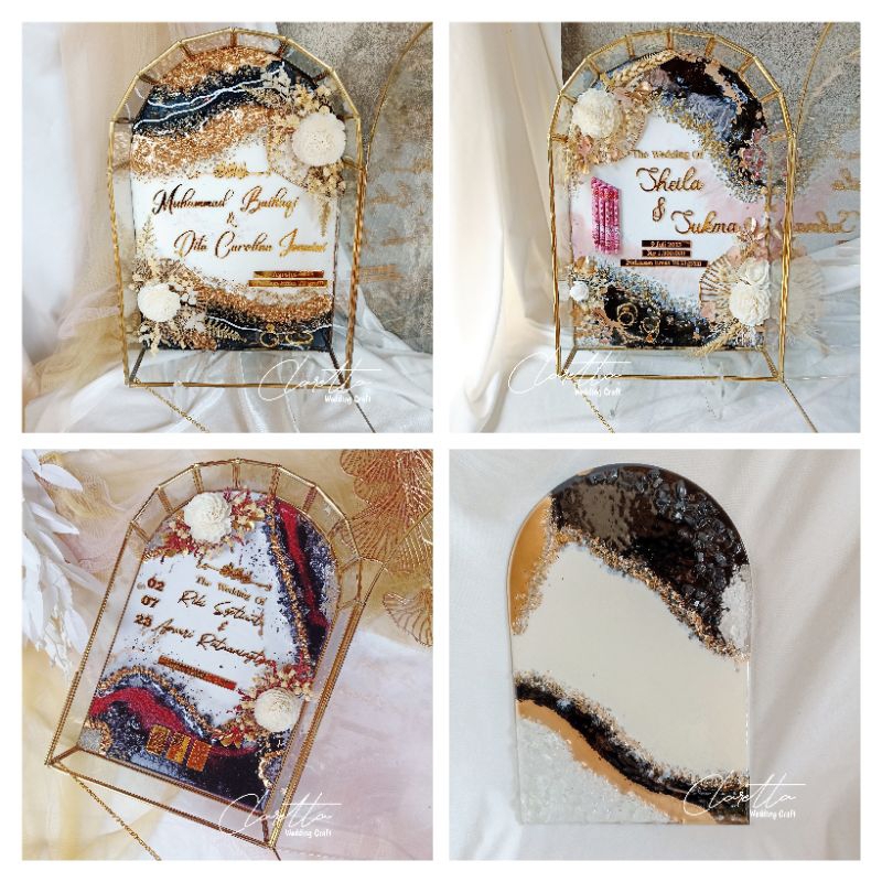 Jual mahar resin mahar nikah viral elegan custom MAHAR BLACK | Shopee ...