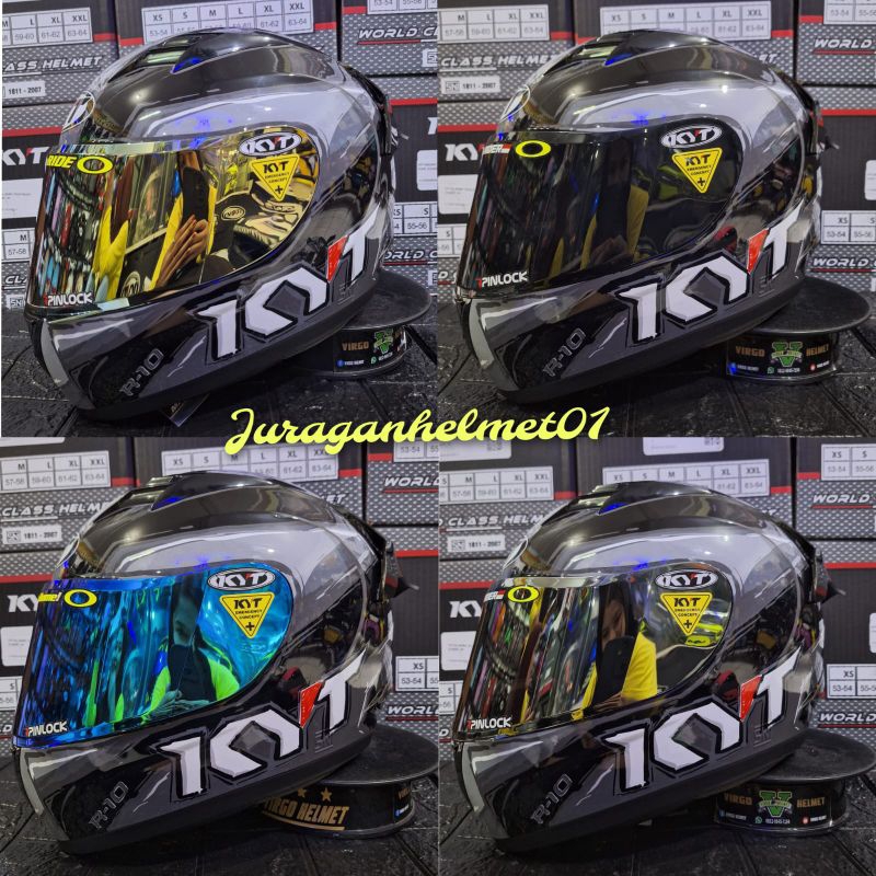 Jual HELM KYT R10 MOTIF #6 BLACK/GREY PAKET GANTENG|KYT R10 NEW MOTIF ...