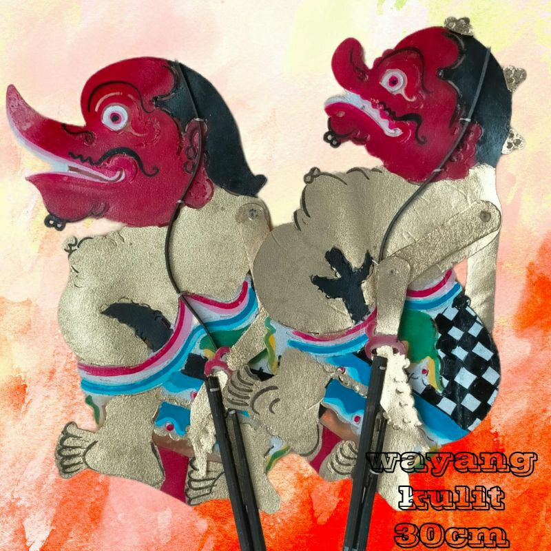 Jual wayang kulit sepasang togog mbelung 30cm | Shopee Indonesia