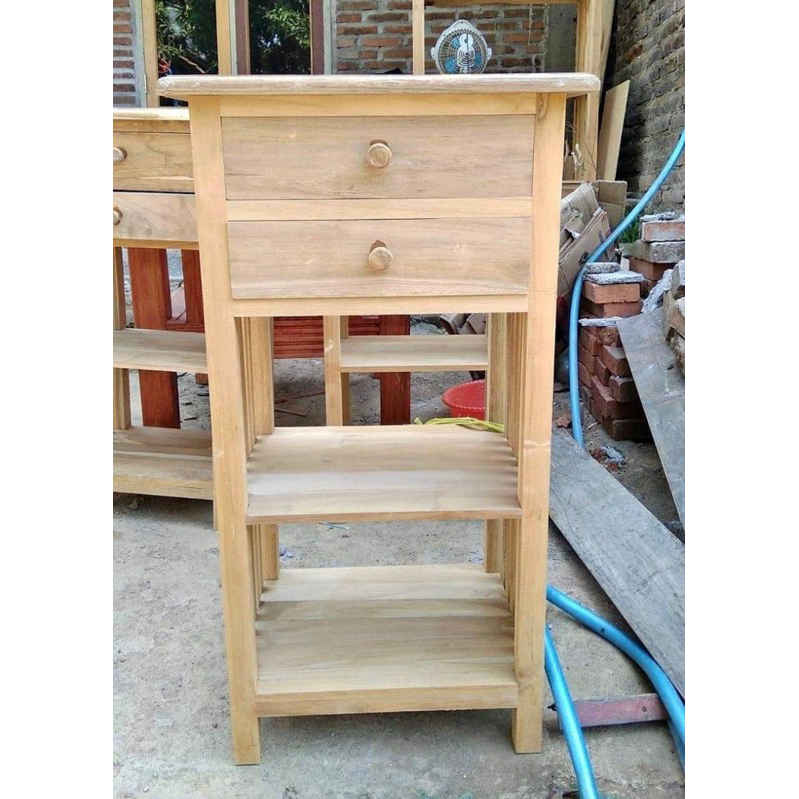 Jual Meja Dispenser Kayu Jati 2 Laci | Shopee Indonesia