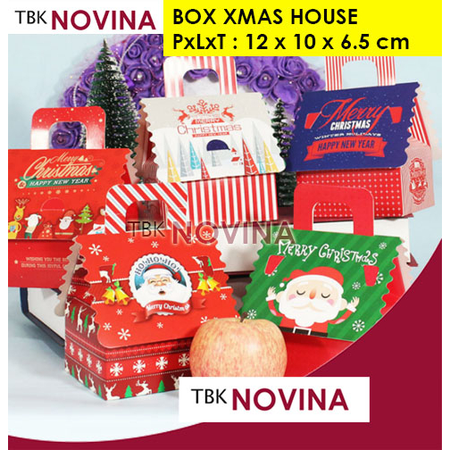 Jual BOX MINI CHRISTMAS / KOTAK KUE NATAL / BOX NATAL MINI / KOTAK ...