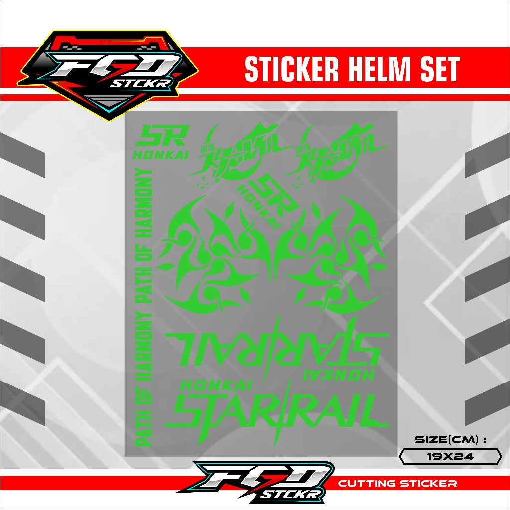 Jual STIKER HELM - CUTTING STIKER STARRAIL SET UNTUK HELM (PREMIUM ...