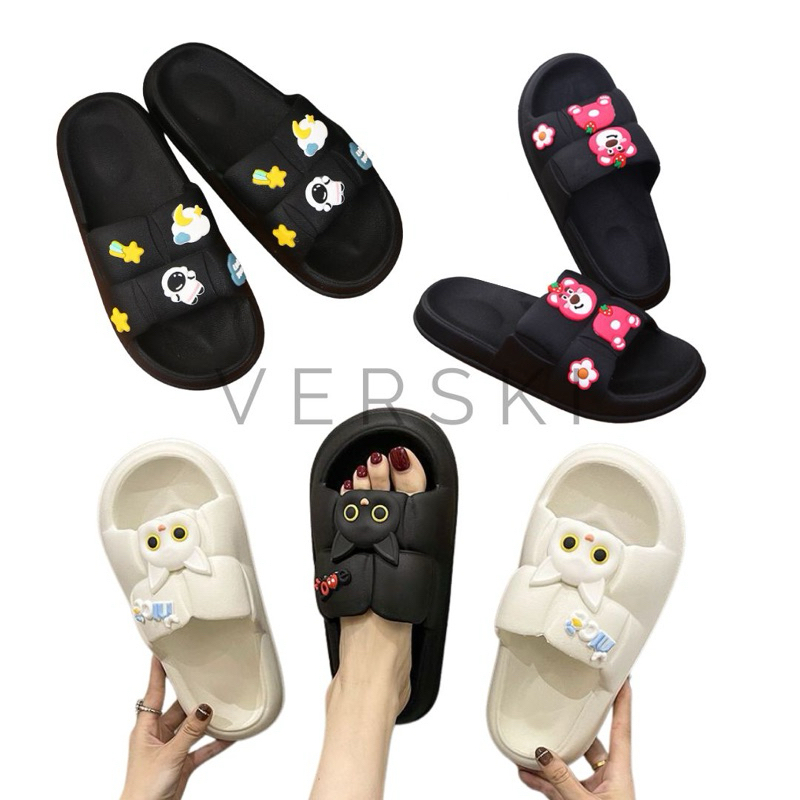 Jual VERSKI Celestia Sandal Wanita Sendal Slop Wanita Slipper Rumah ...