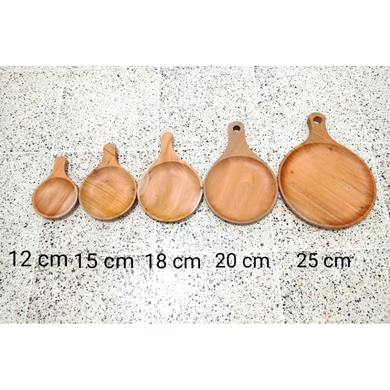 Jual piring kayu / piring pizza / piring teflon / piring saji kayu ...